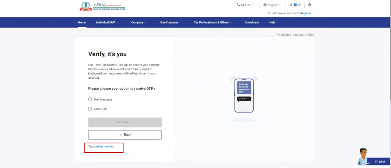 Login User Manual | Income Tax Department